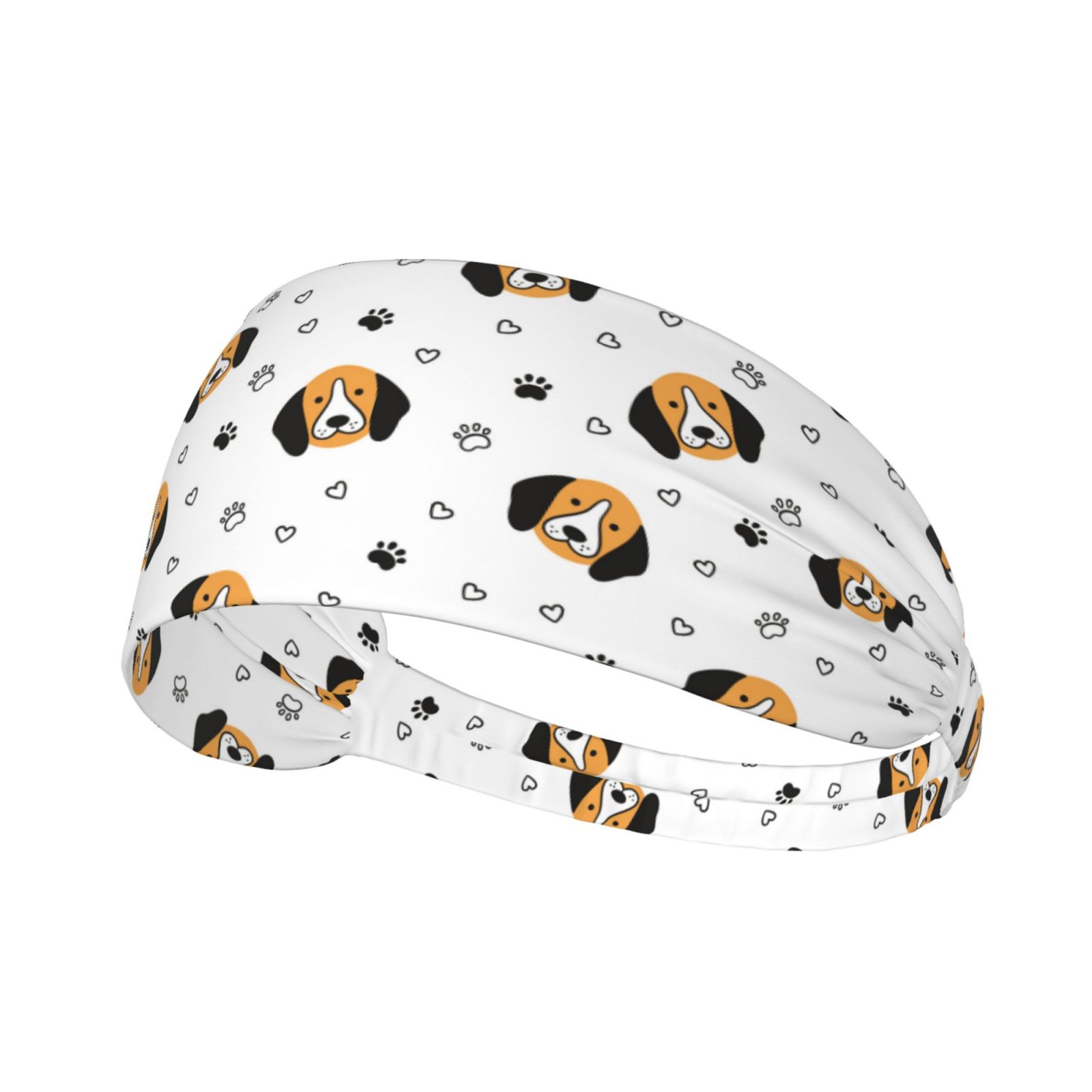 Dog Puppy Paw Headbands for Women Men, Workout Elastic Sweat Band for ...