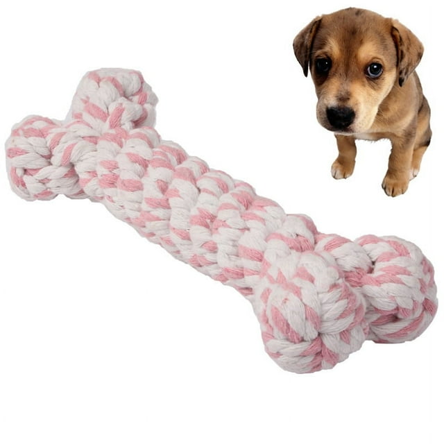 Dog Puppy Pet Cotton Braided Bone Rope Chew Knot Toy (Random Color Delivery) - Walmart.com