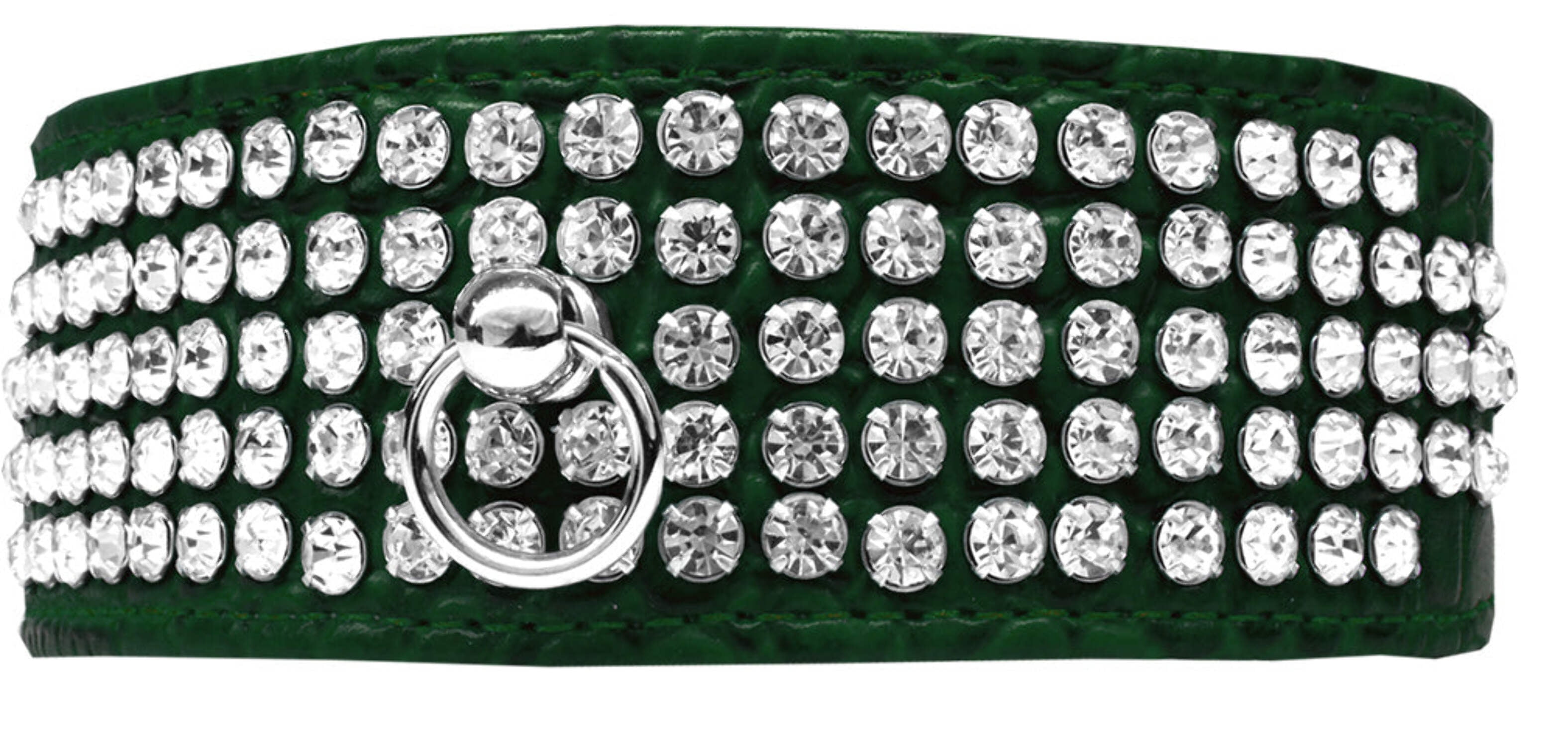 Dog, Puppy Pet Designer Croc Collar, "Five Row Clear Crystal" - Walmart.com