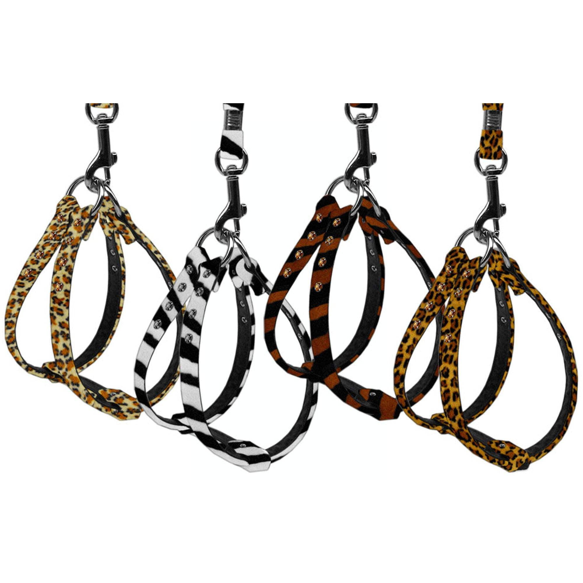 Dog, Puppy Pet Step-In Harness, "Animal Print Jeweled" - Walmart.com