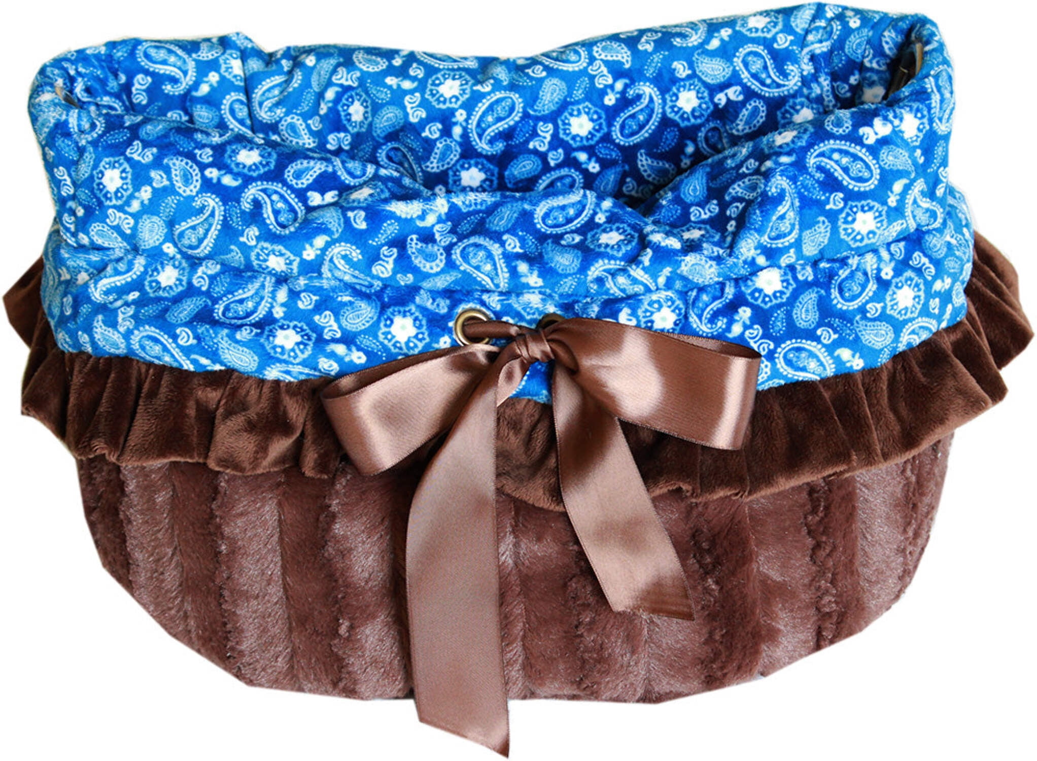 Blue Western Reversible Snuggle Bugs Pet Bed Bag and Car Seat Size One ...