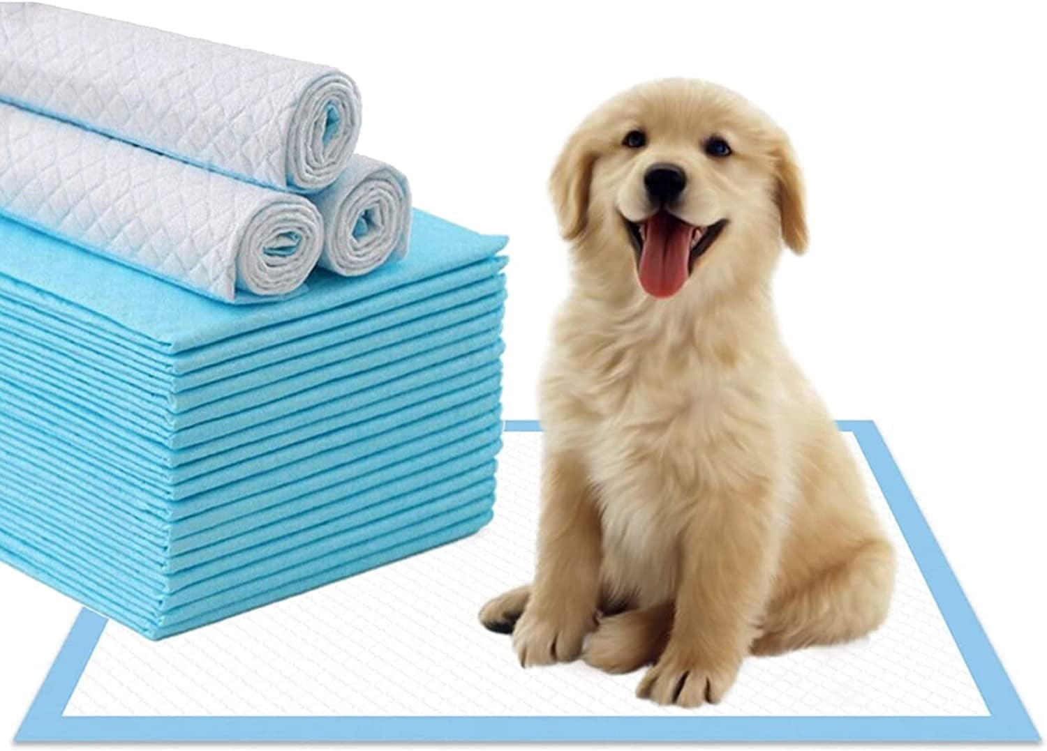 Doggy Training Pads, 40 Large Pee Pads (23.5''x23.5''), Ultra Absorbent ...