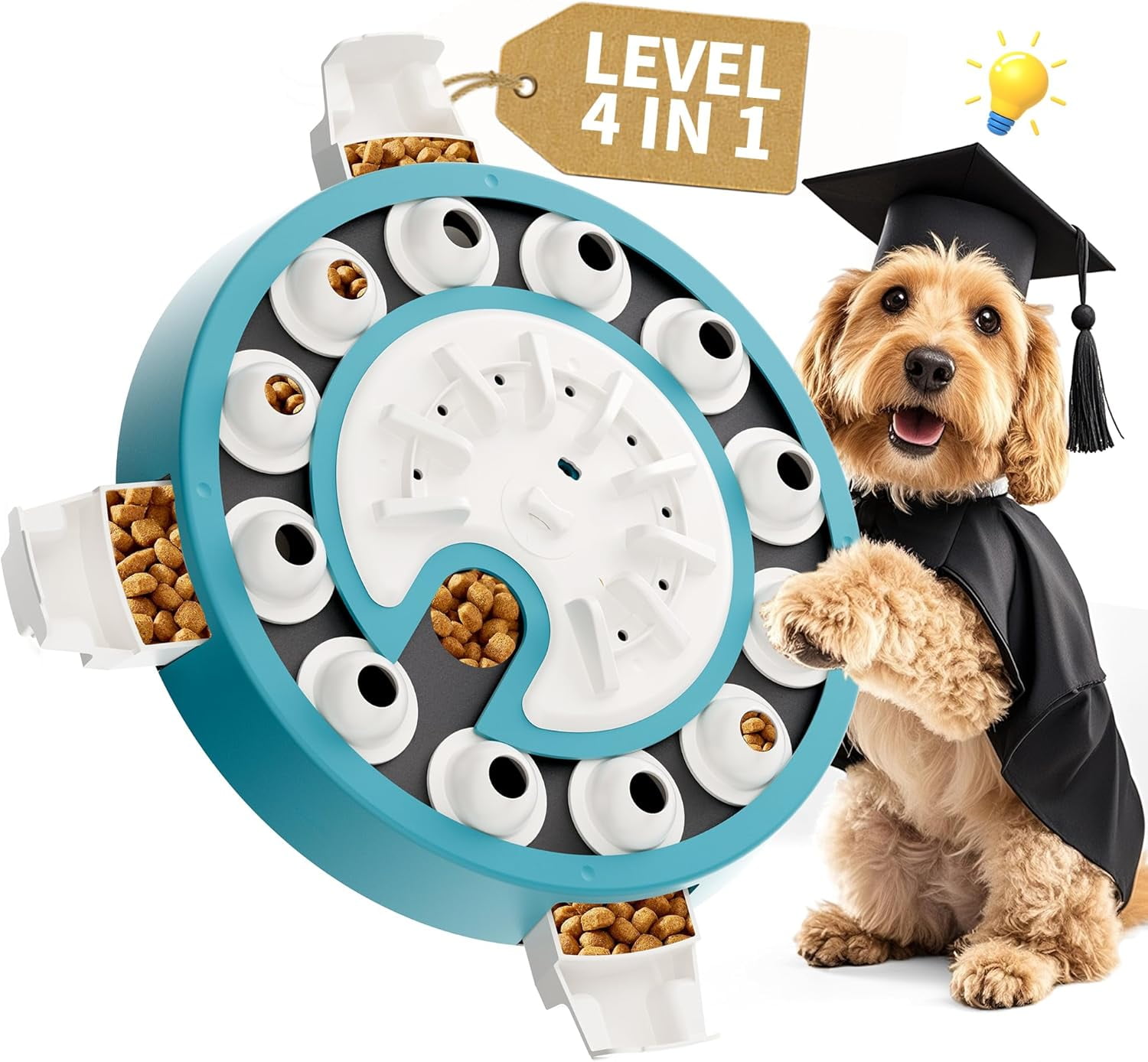 Dog Puzzle,Level 4 in 1 Interactive Toy for Smart Dogs, Multi-Stage ...