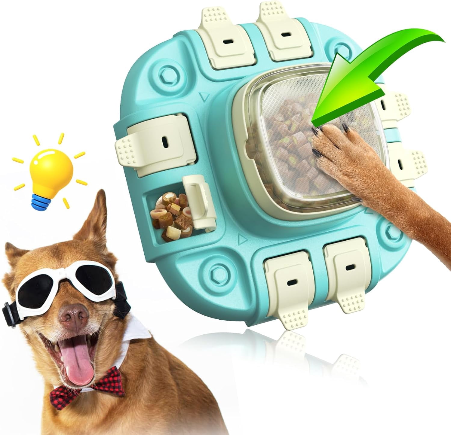 Dog Puzzle Toy with Slow Feeder, 2 Levels IQ Training & Entertainment ...