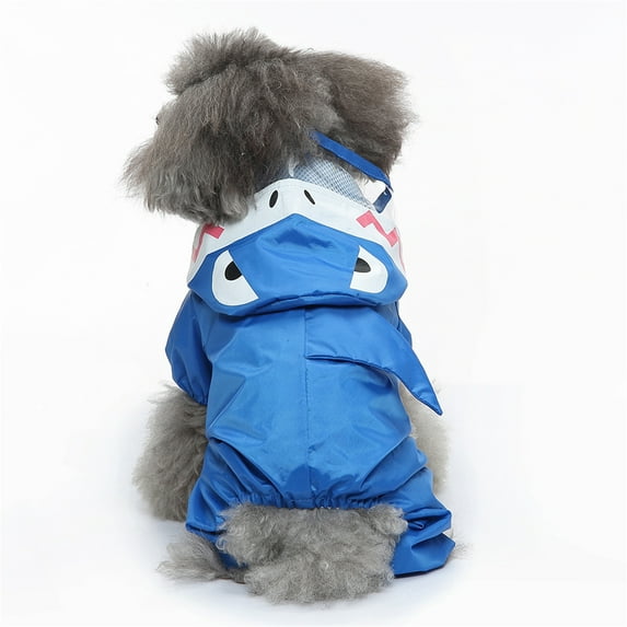 Dog Raincoat With Reflective Chest Strap, Shark Design Pet Sports Shirt ...