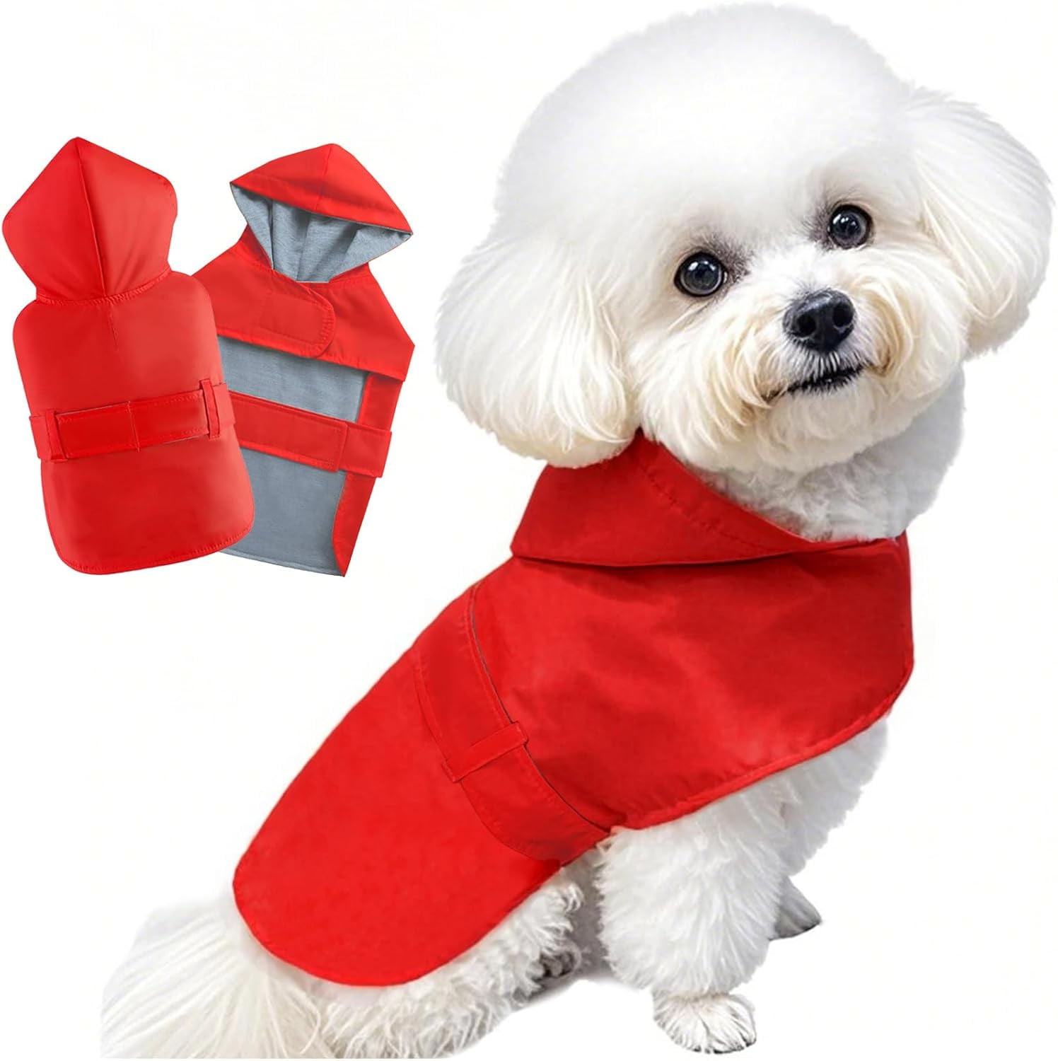 Dog Raincoat Small Dog Rain Jacket Poncho Waterproof Pet Rain Suit ...