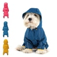 Dog Raincoat Waterproof Rain Jacket With Hood Coat Leash Hole ...