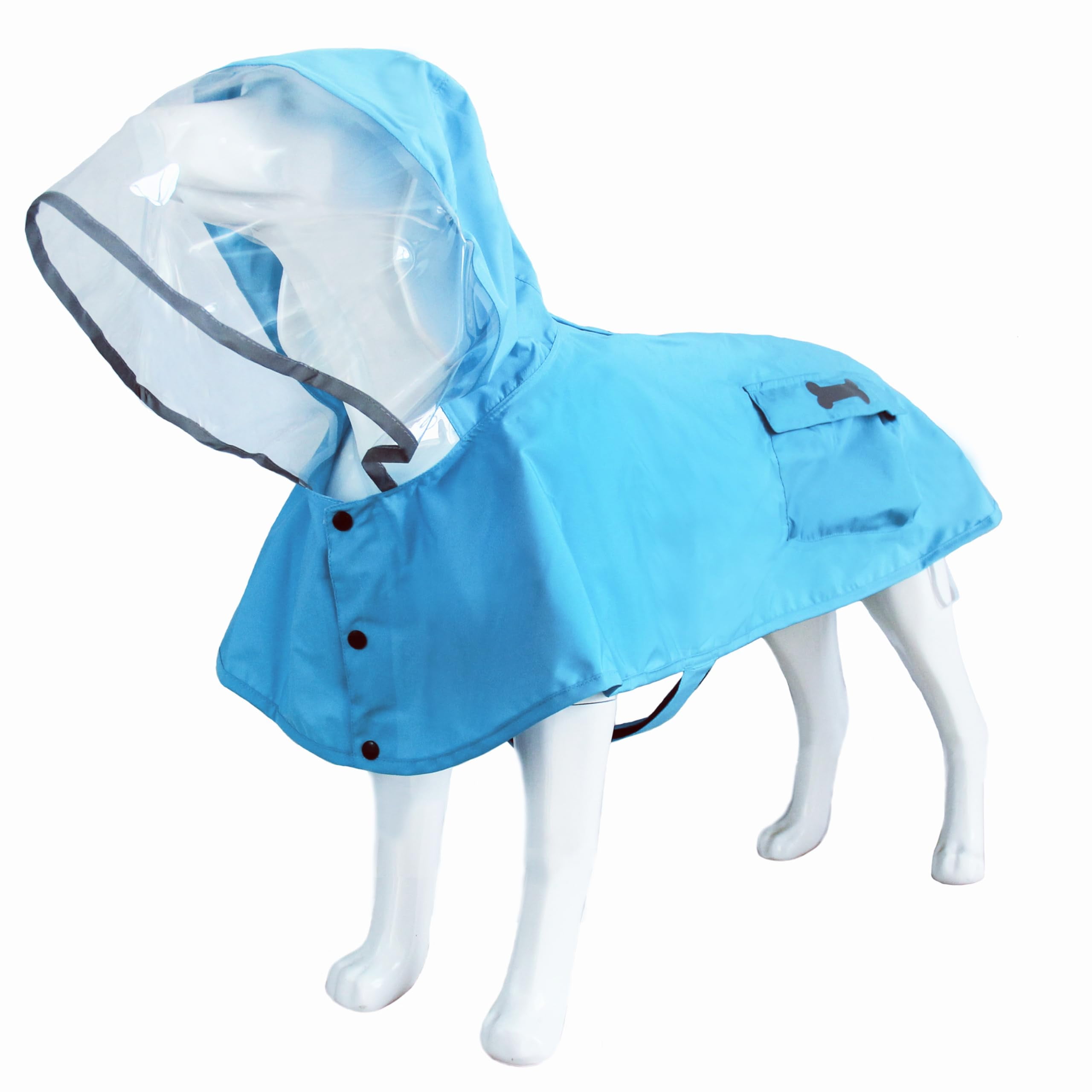Dog Raincoat Waterproof Rain TSF6 Poncho with Hoodie, High Reflective ...
