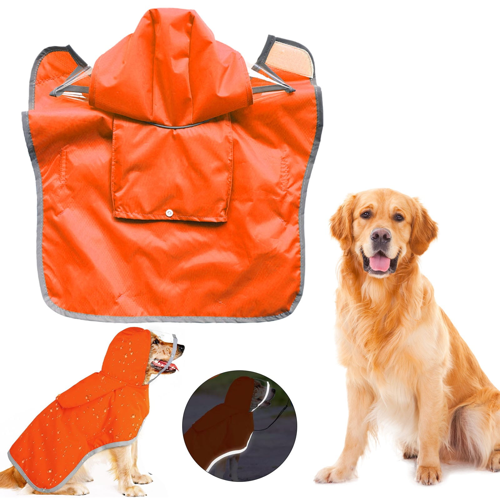 Dog Raincoat, Waterproof Windproof Rain Jacket, Dog Poncho for Small ...