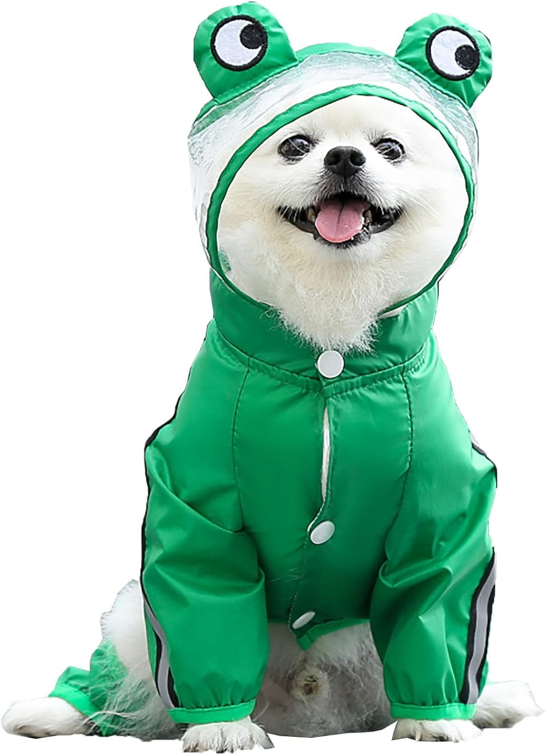Dog Raincoat with Hood, Waterproof Full-Coverage Reflective Rain Jacket ...