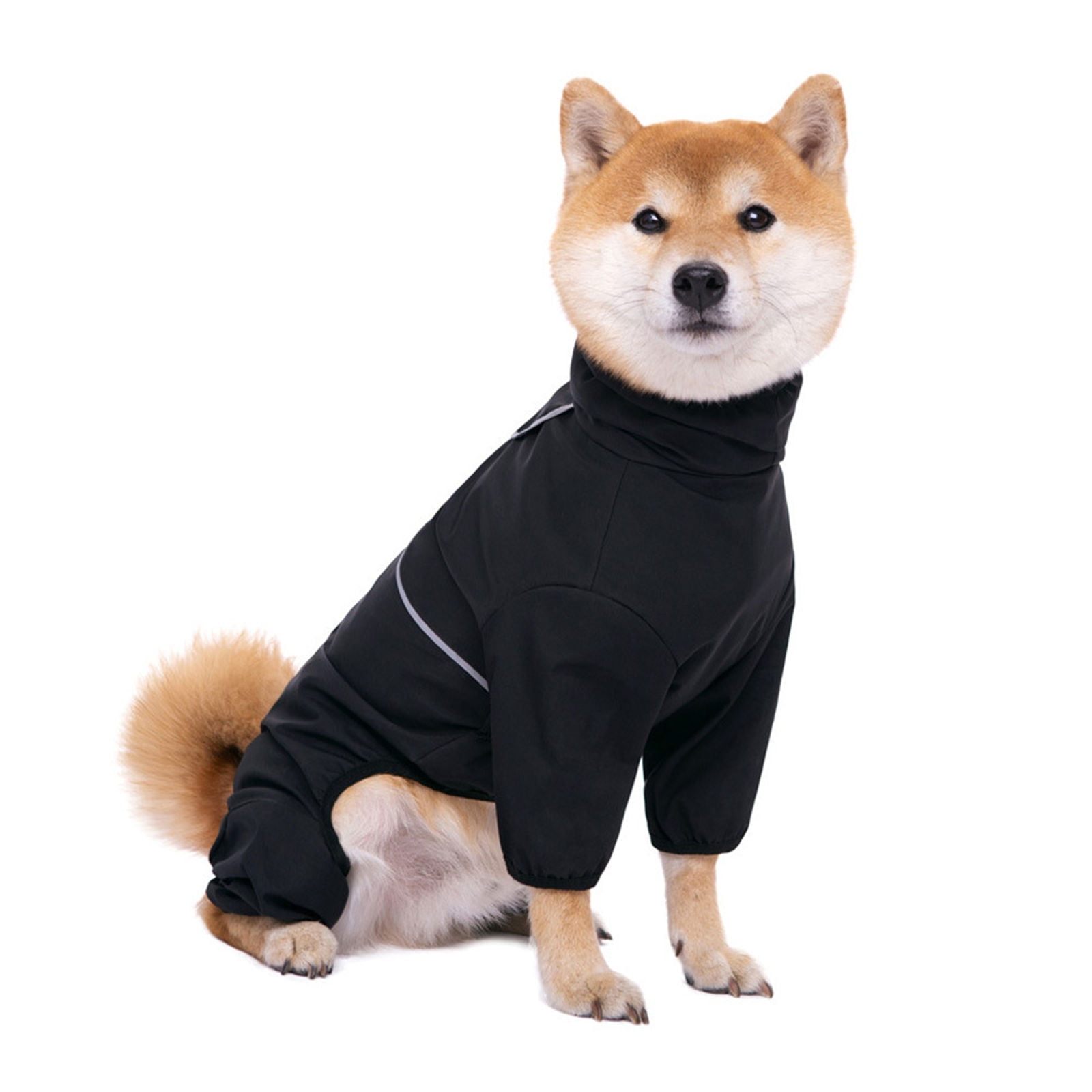 Dog Raincoats Waterproof Jumpsuits With Reflective Stripes And 4 Legs ...