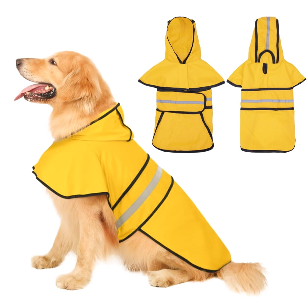 GreenJoy Dog Raincoats,Waterproof Rain Jacket with Reflective Strip ...