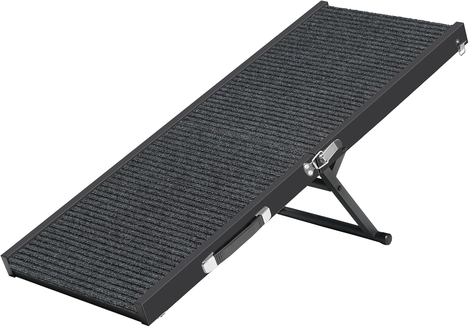 Dog Ramp, 39.9'' Long Portable Pet Stair Ramp with Non-Slip Rug Surface ...