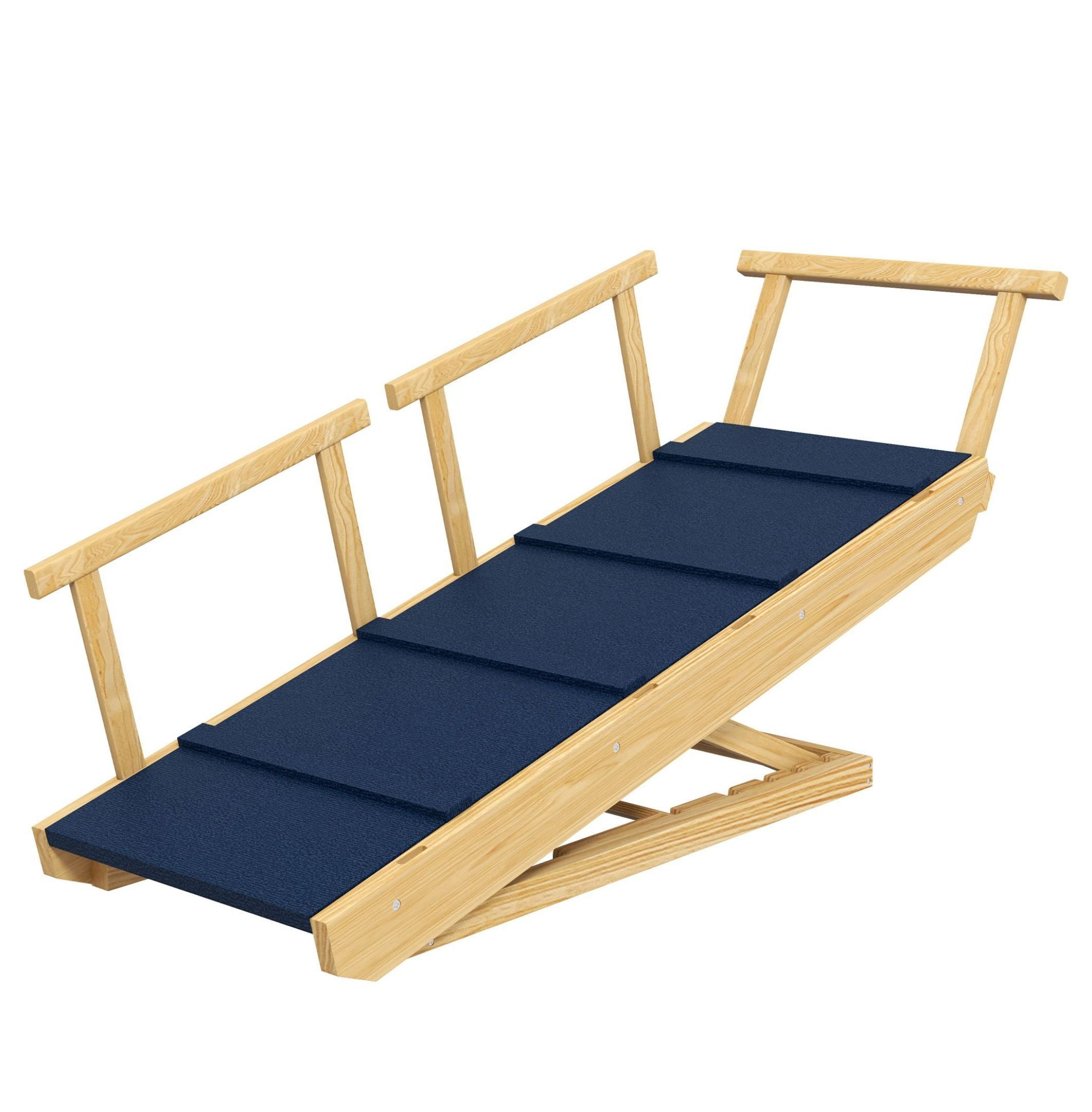 Dog Ramp Adjustable Height, Foldable Pet Stairs for Large Dogs - Non ...