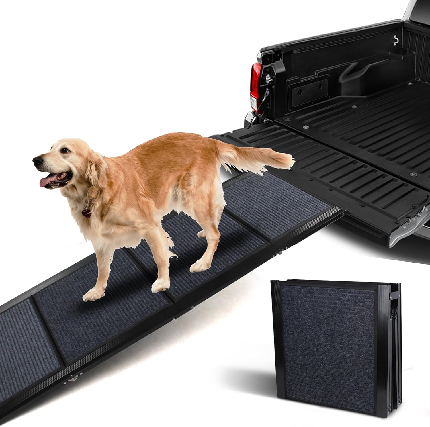 Dog Ramp for Car, 63" Long & 17.2" Wide Portable Folding Pet Ramp for ...