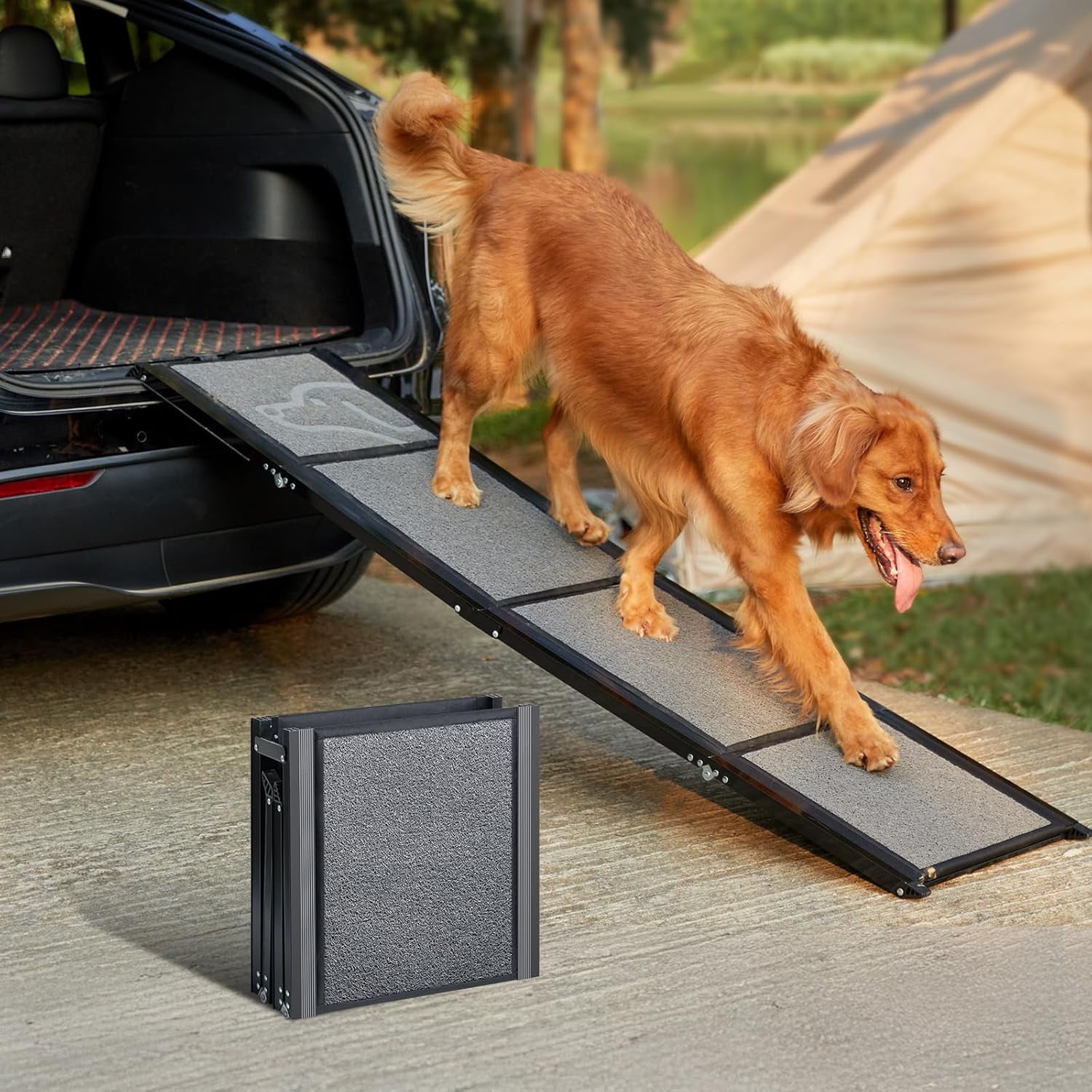 Dog Ramp for Car 63" Long & 17" Wide Portable Pet Ramp Dog Ramps for ...