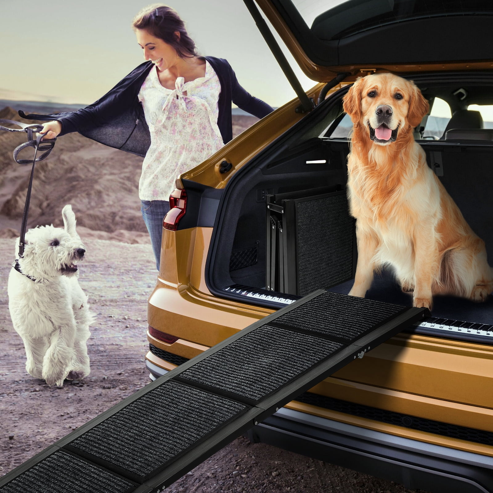 Dog Ramp for Car,63" x 17" Wide Folding Pet Ramp Dog Ramps for Medium ...