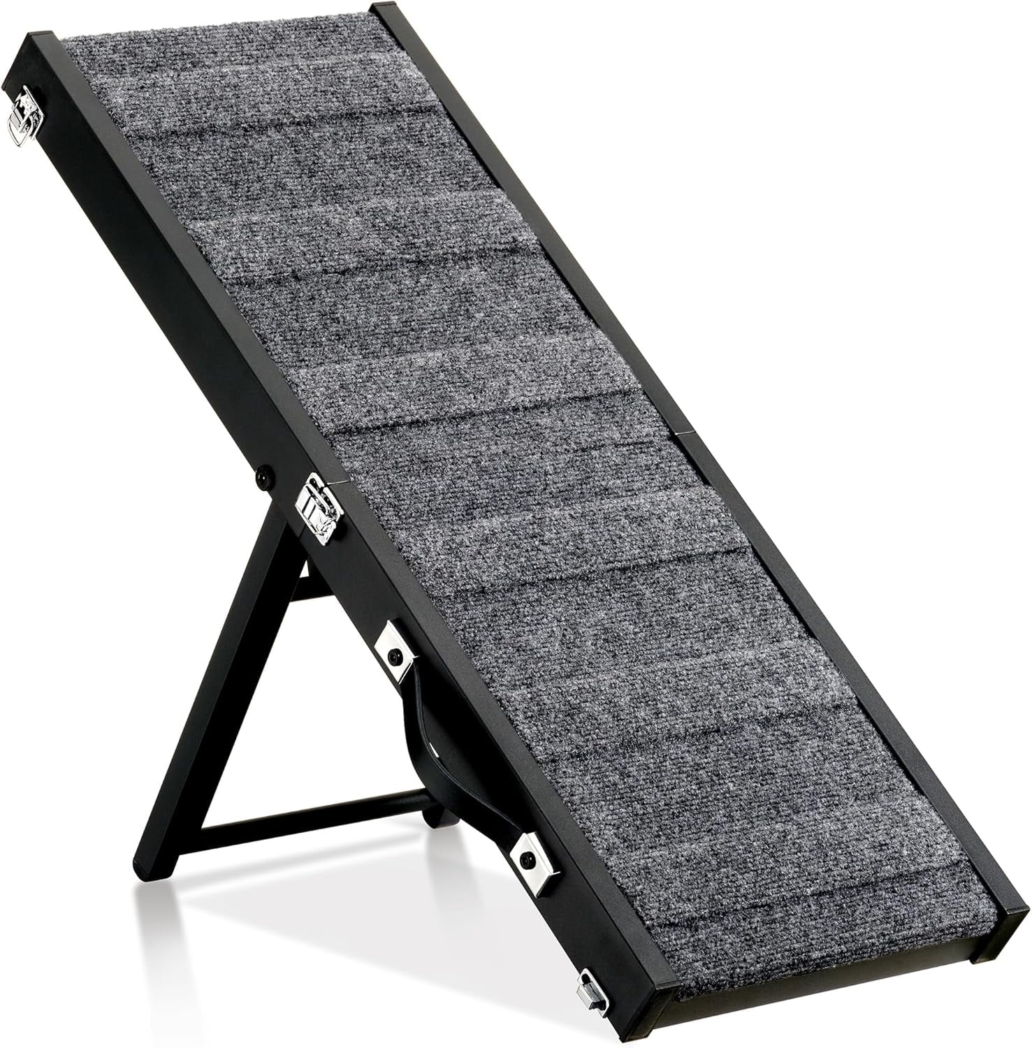 Dog Ramp for Couch, Folding Pet Stair Ramp with 4 Level Adjustable ...