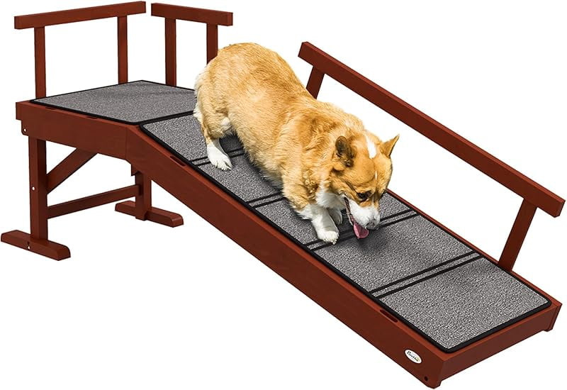 Dog Ramp, Dog Stairs for Small, Medium & Large Dogs, Pet Ramp for Bed ...