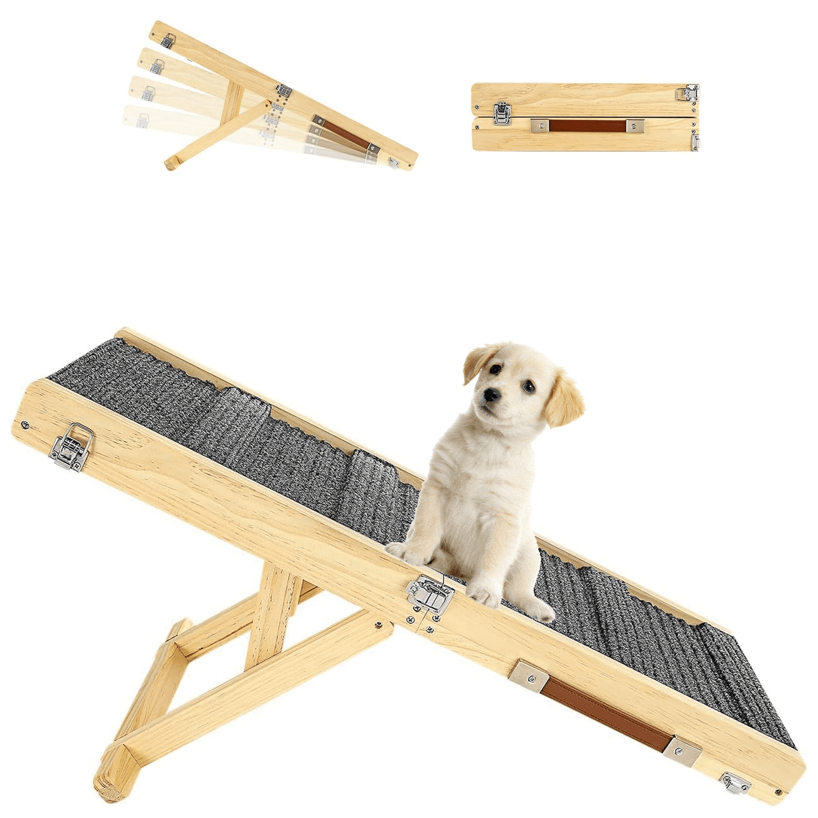 Dog Ramp, Foldable Dog ramp, Wooden Folding Portable Pet Ramp ...