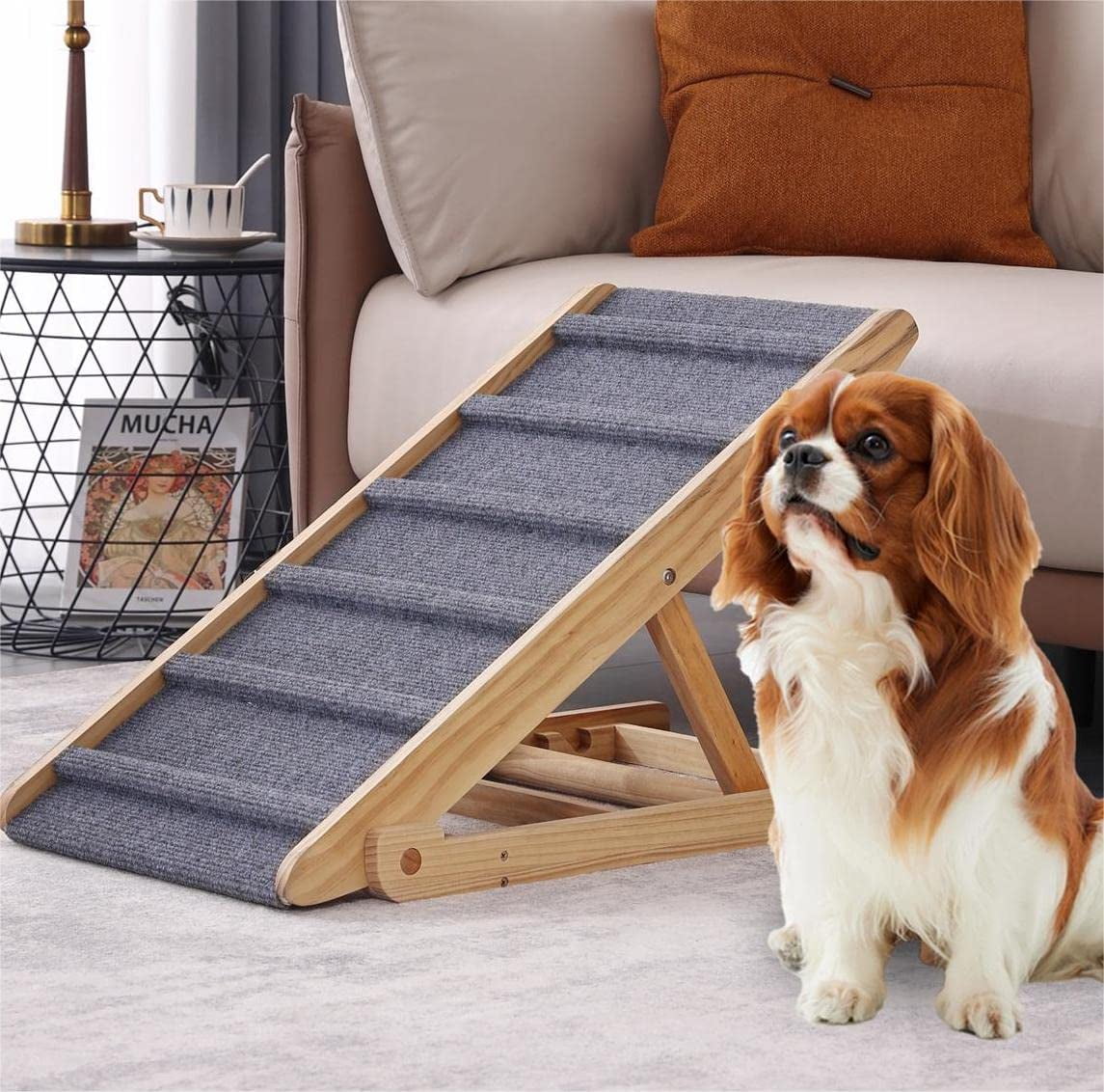 Portable Dog Pet Ramp for Car, SUV, Couch, High Beds, Small & Old Dogs ...
