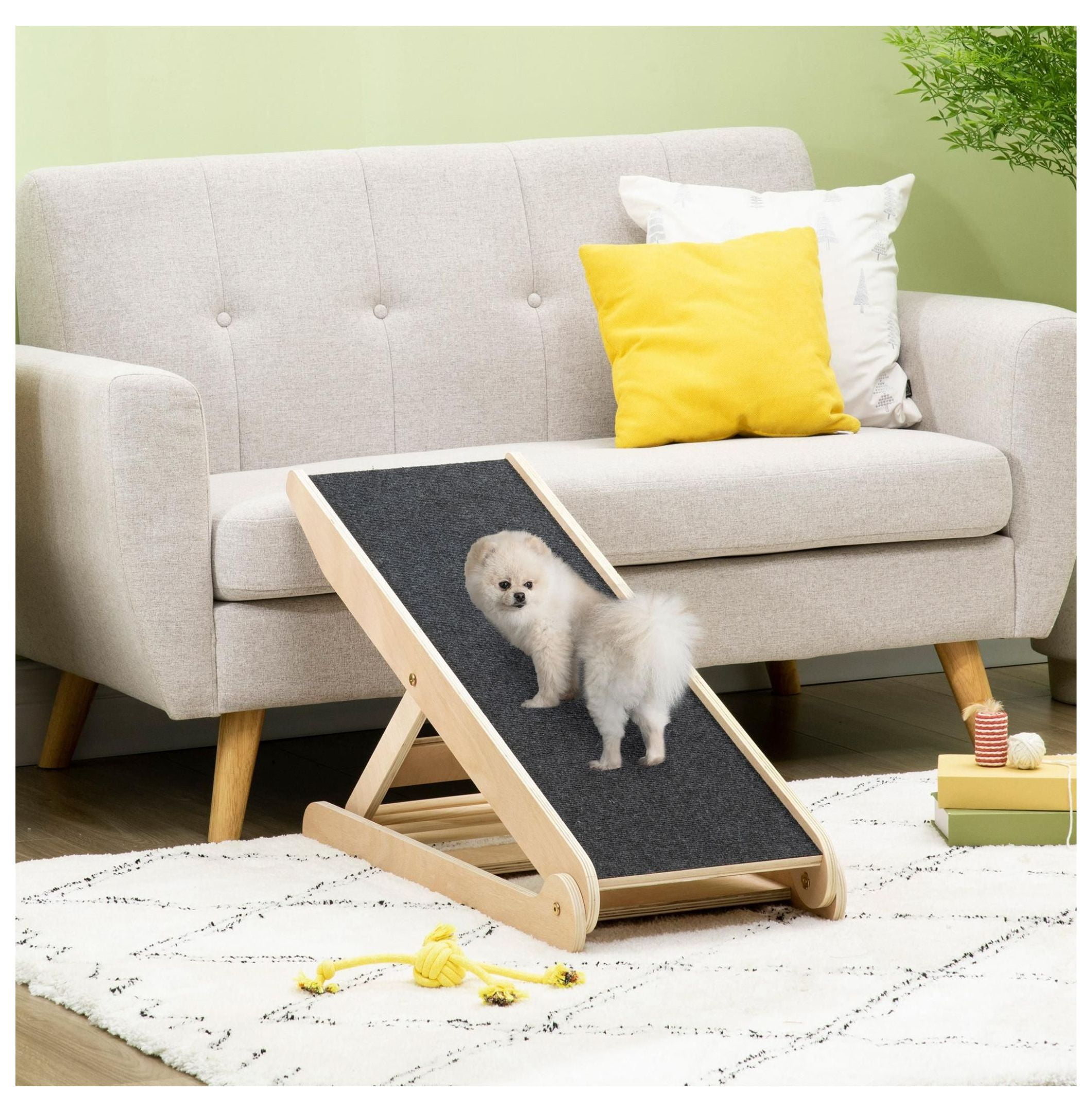 Dog Ramp for Small Dogs - Adjustable Height, Foldable Pet Ramp for Bed ...