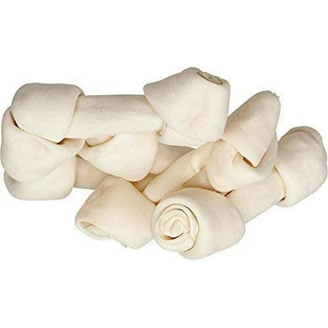 Dog Rawhide Knotted Bones 5-6” (25 Count) - 100% Natural Beef Hide - Walmart.com