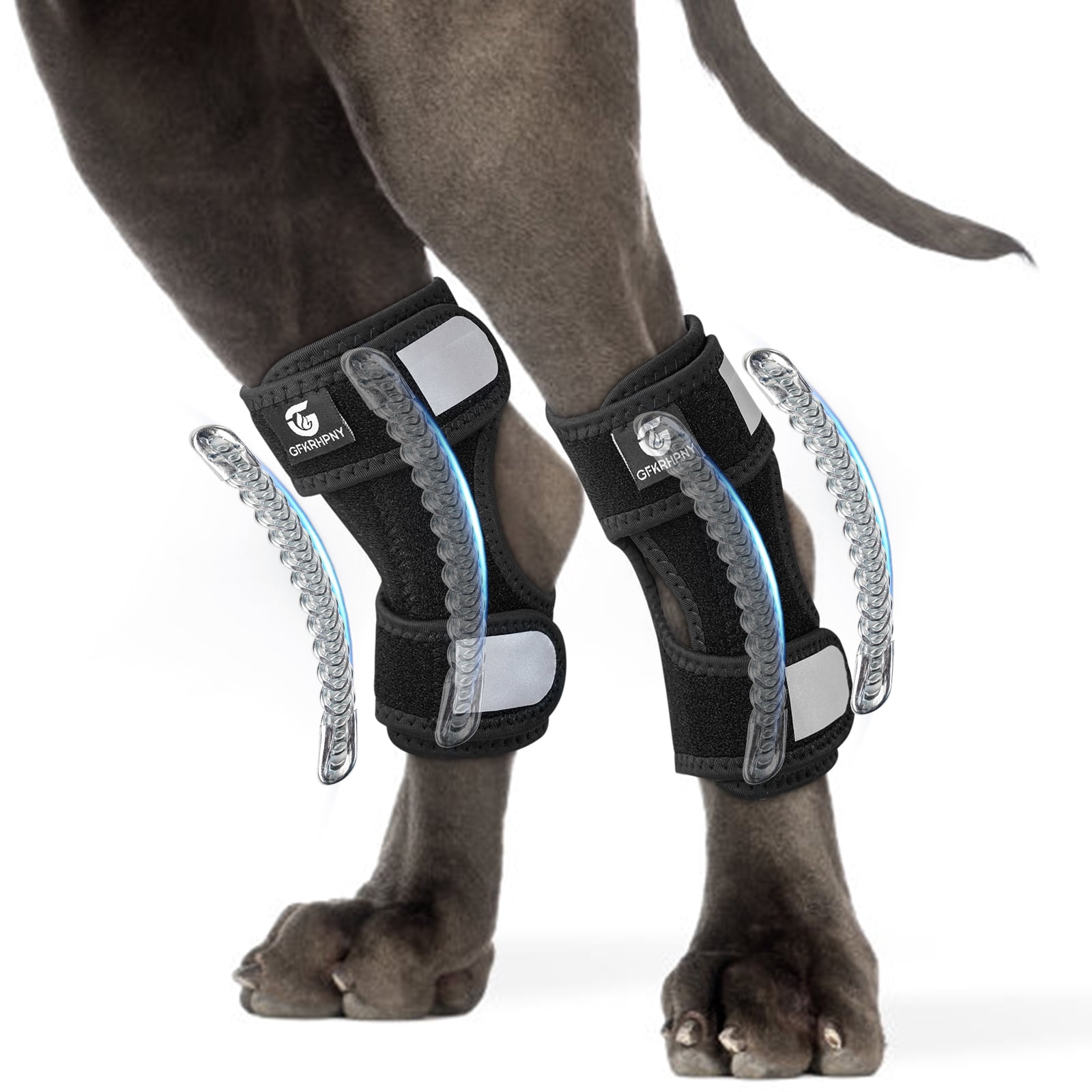 Dog Rear Leg Hock Ankle Brace, Dog Leg Braces for Back Leg with Metal ...