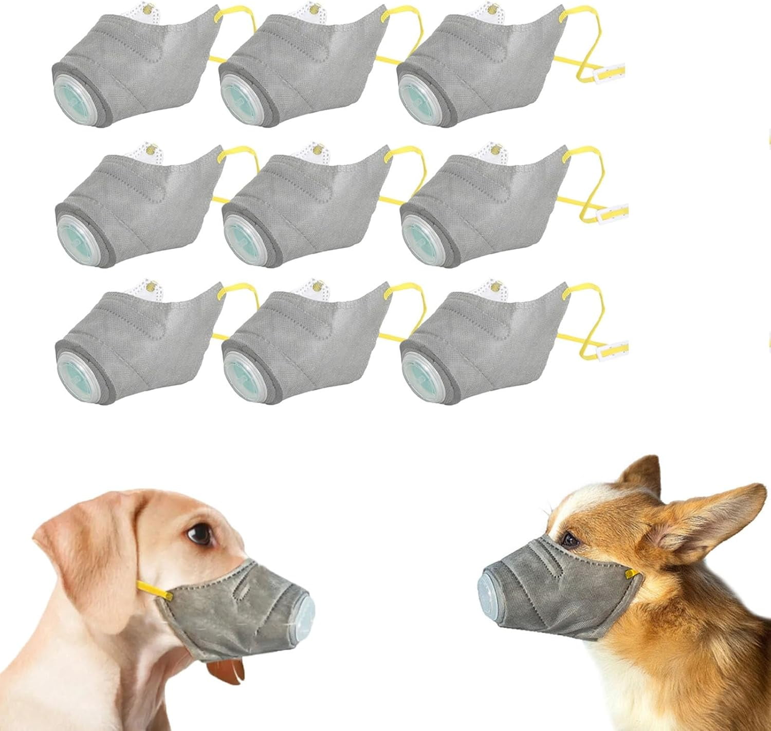 Dog Respirator Mask, Adjustable Dog Respirator Muzzle, Breathable Dog ...