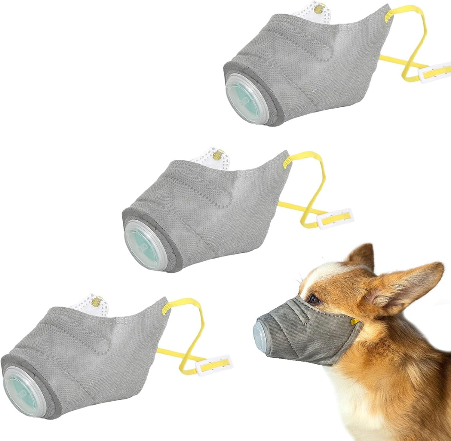 Dog Respirator Mask, Anti Dust Muzzle for Small Dog and Cat Adjustable ...