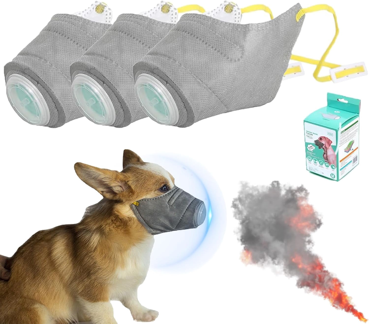 Dog Respirator Mask - Dog Mask Effective Protection, Dog Gas Mask with ...