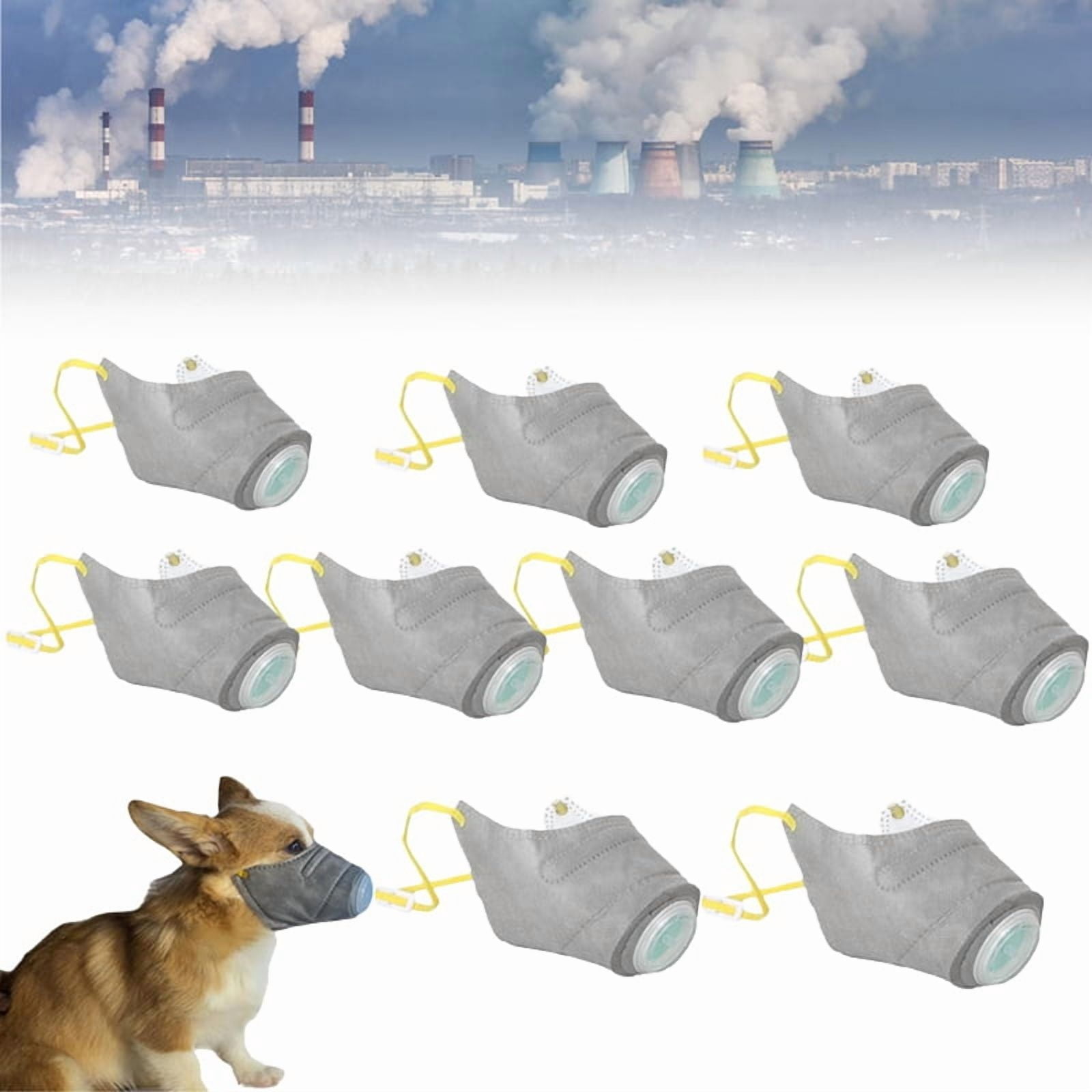 Dog Respirator Mask, Dog Smoke Mask,Reusable Anti Dust and Anti Fog Dog ...