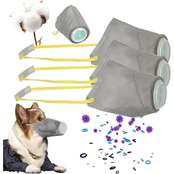 Dog Respirator Mask, Reusable Dog Muzzles, Adjustable Breathable Pet ...