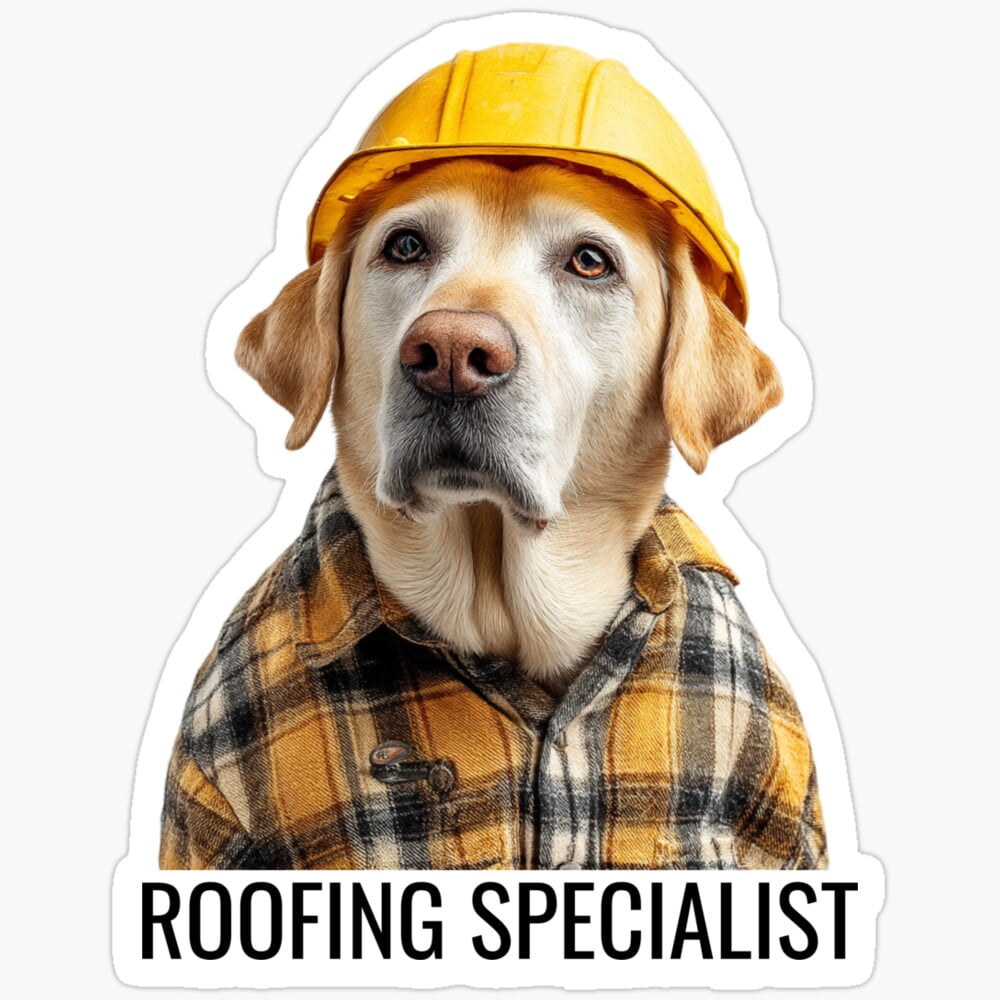 Dog Roofing Specialist Stickerphone Decal Water Bottle Stickers, Vinyl ...