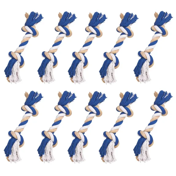Dog Rope Bone Bulk Packs Small to Medium Breeds 8 Inch Fun Tug Play ...