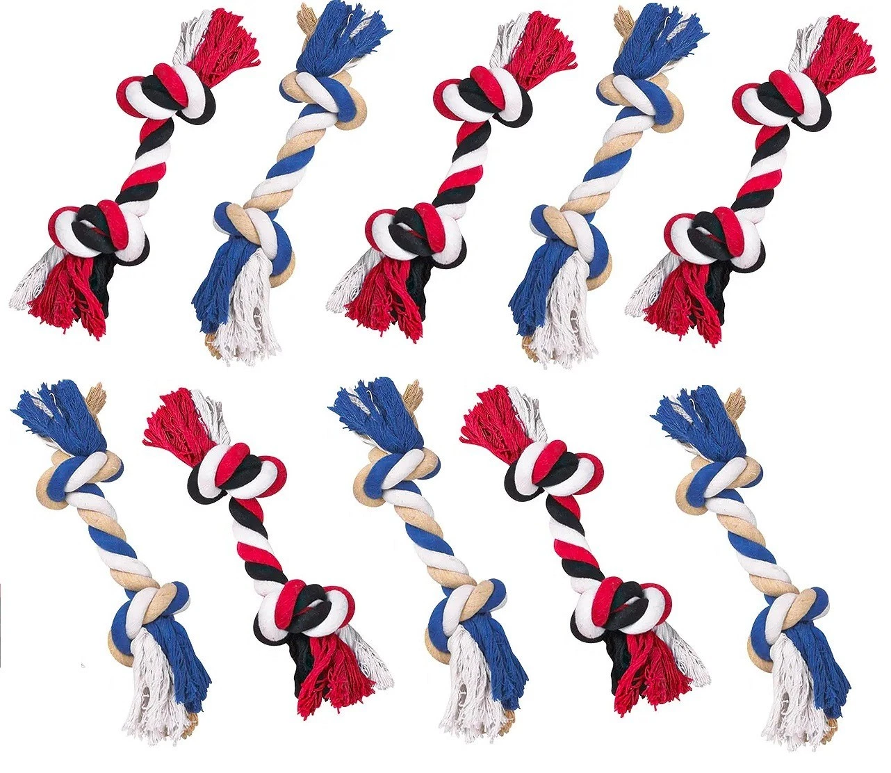 Dog Rope Bone Bulk Packs Small to Medium Breeds 8 Inch Fun Tug Play ...