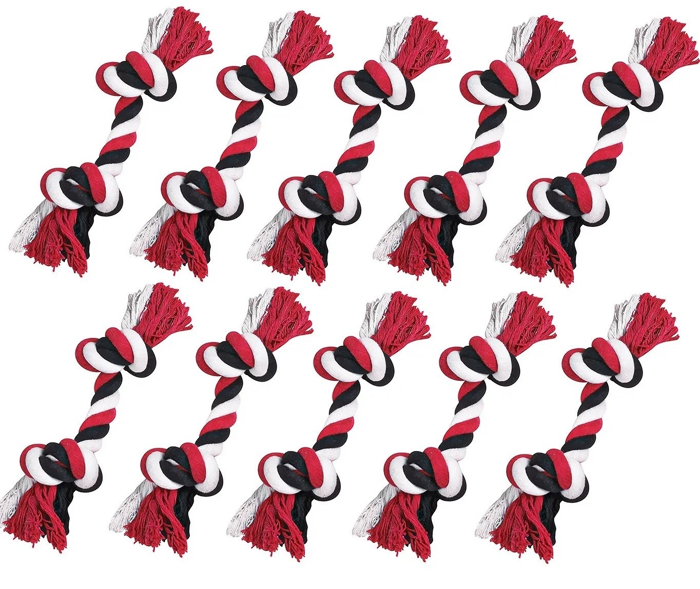 Dog Rope Bone Bulk Packs Small to Medium Breeds 8 Inch Fun Tug Play ...