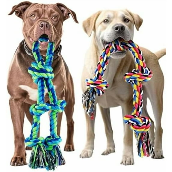 Dog Rope Toy for Large Dogs, 2 Pack Heavy Duty Dog Chew Toys for ...