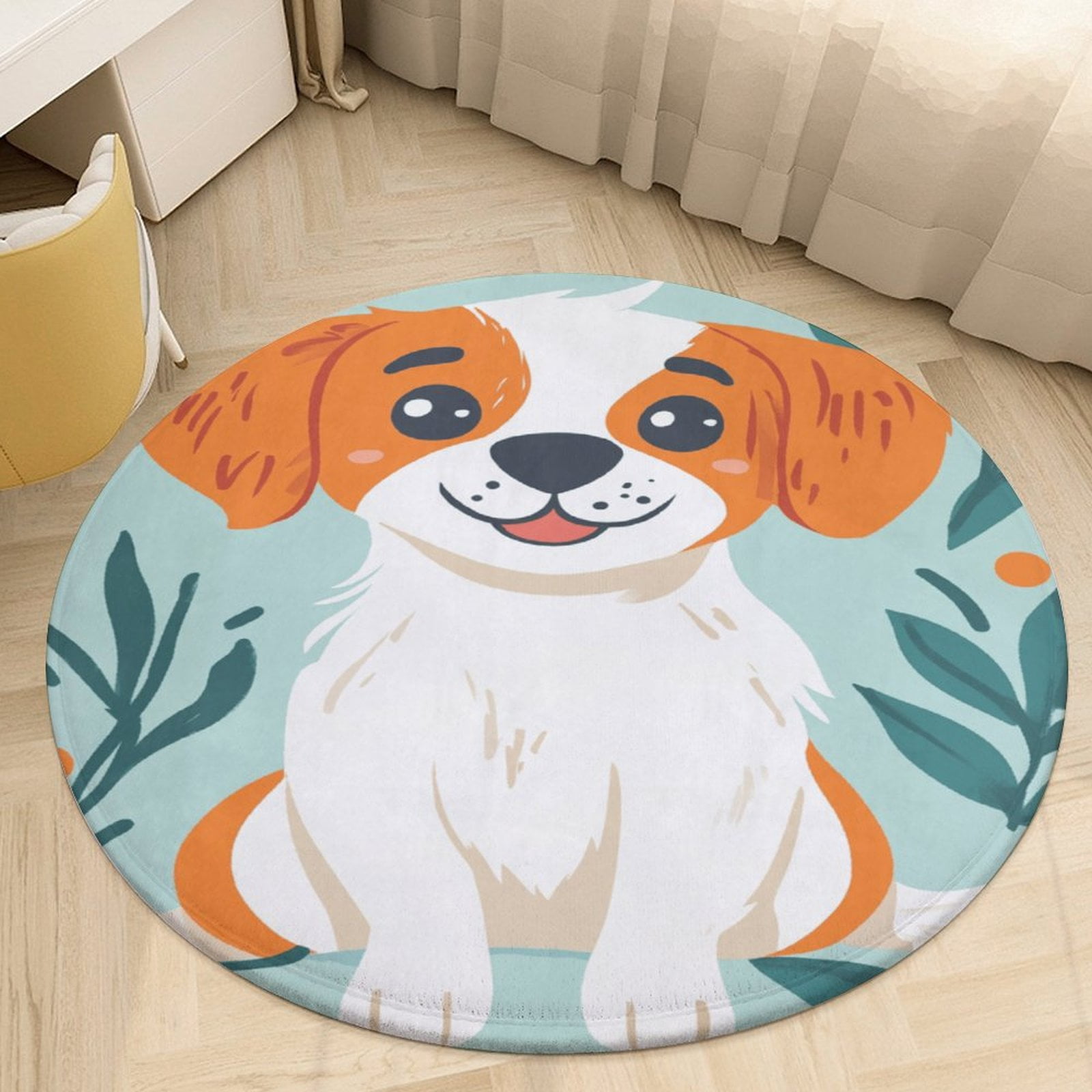 Dog Round Area Rugs for Bedroom Living Room, 6FT Soft Indoor Circle ...