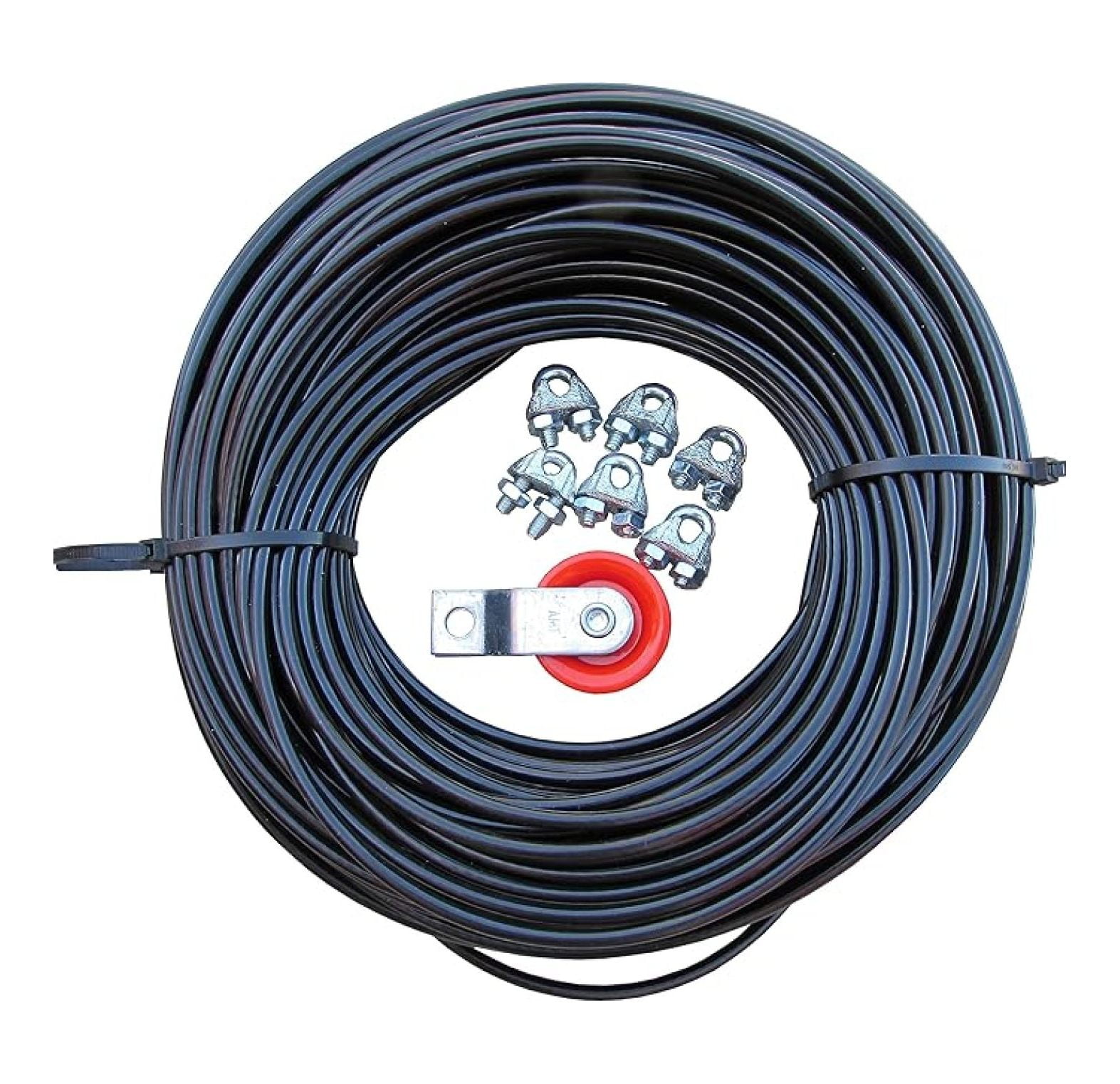 Dog Run Aerial Overhead Trolley - Heavy Cable for Small to X-Large Dogs ...