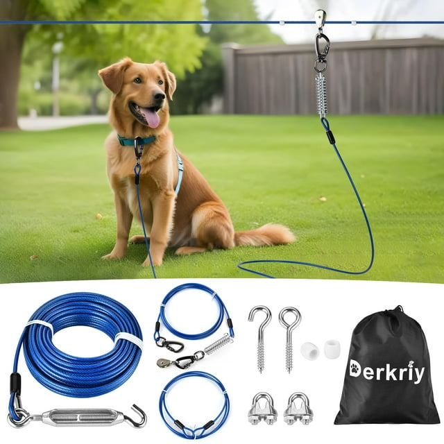 Dog Runner for Yard, Heavy Duty ATT1150FT Dog Runs for Outside with ...