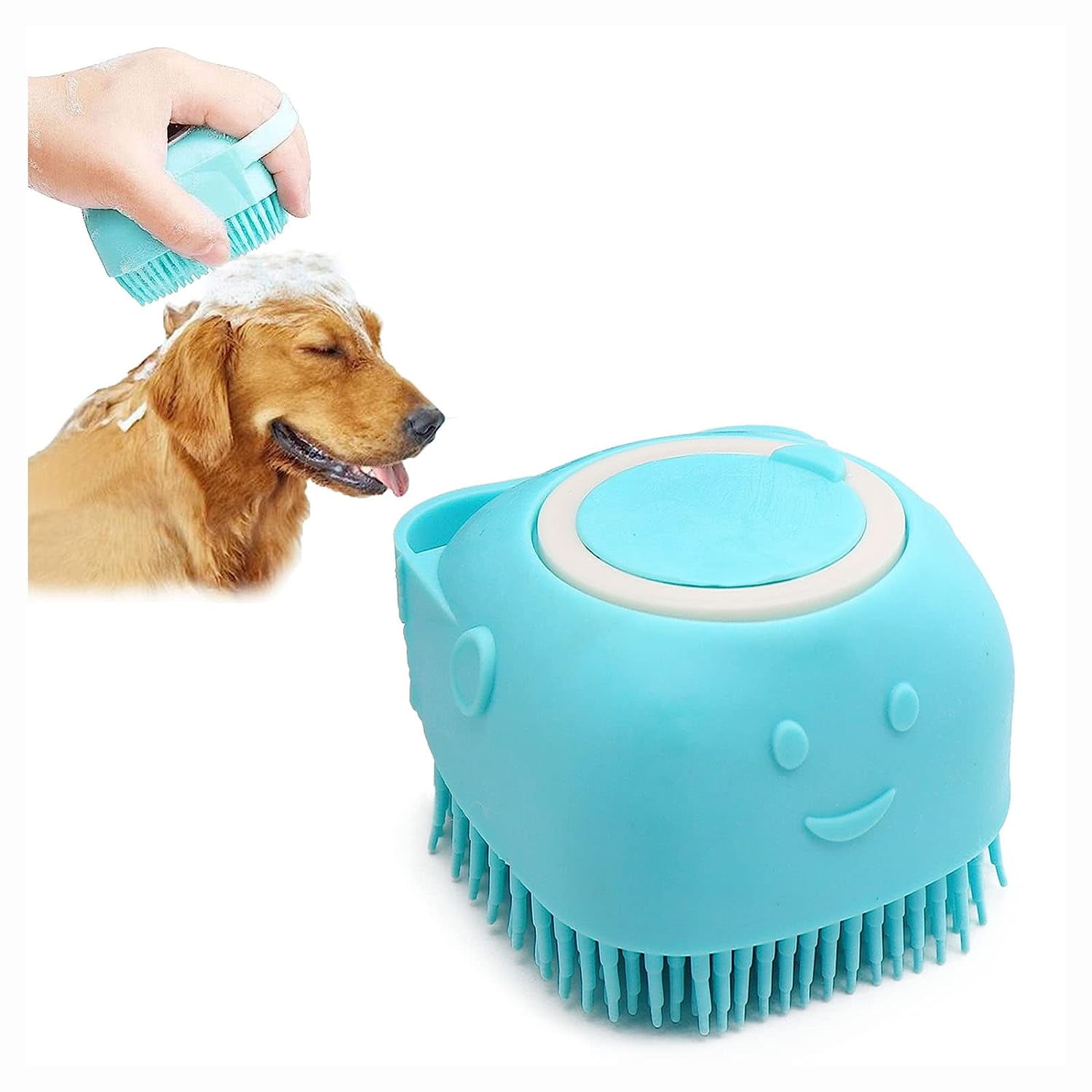 Dog Scrubber for Bath Pet Bathing Brush Silicone Shampoo Massage ...