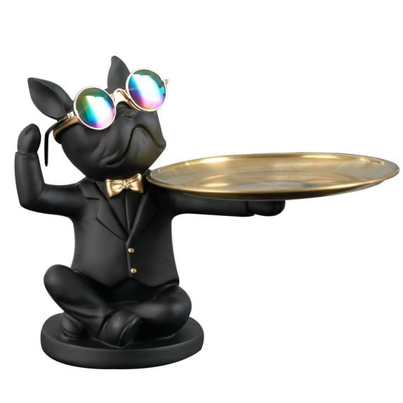 Dog Sculpture Statue Entryway Key Tray Ornament Cabinet Home Bar ...