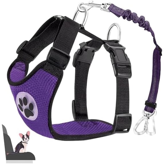 Dog Seat Belt for Car, Adjustable Dog Car Harness for Large Medium ...