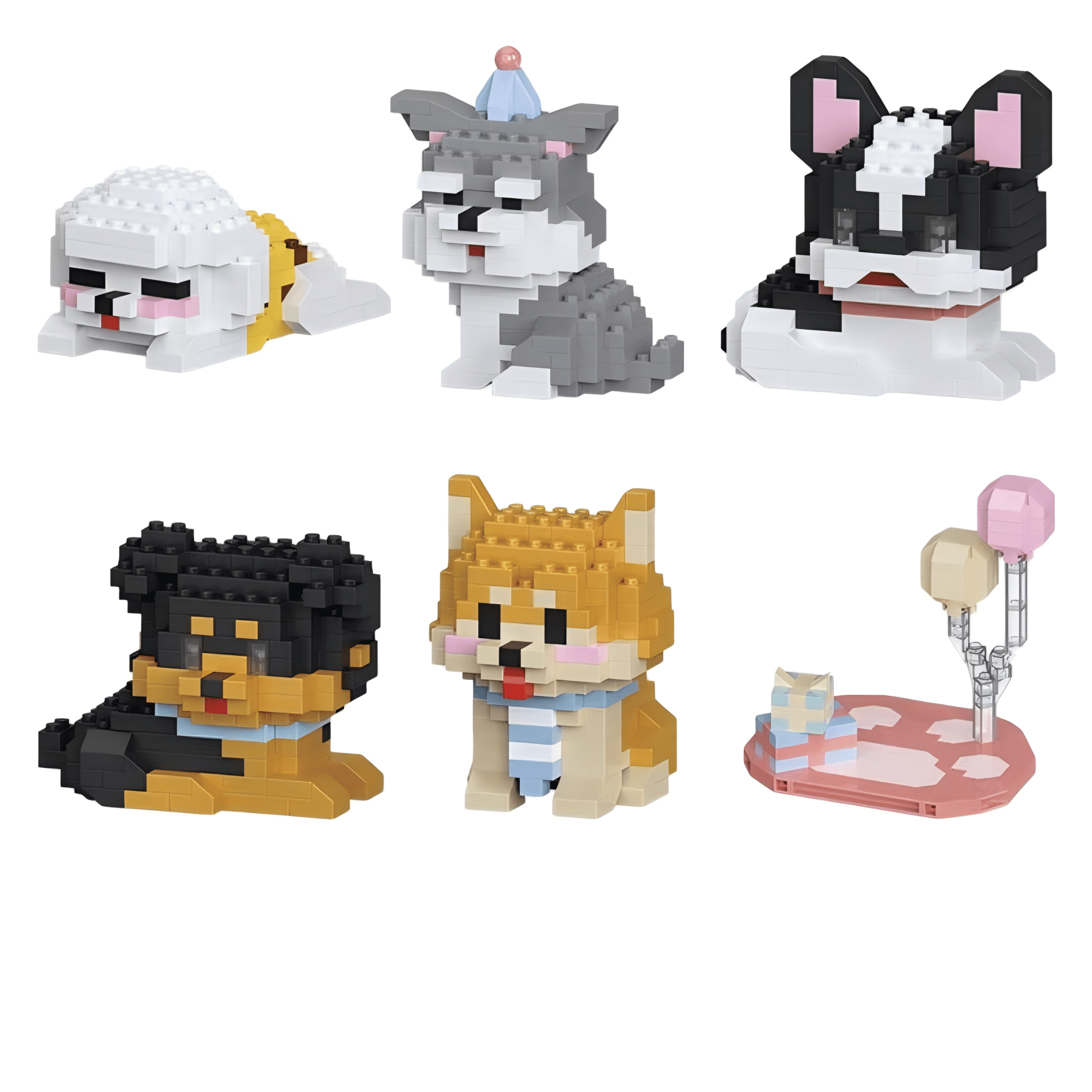 Dog Series Micro Mini Building Block Set, Pets Animal Model Set, Home ...