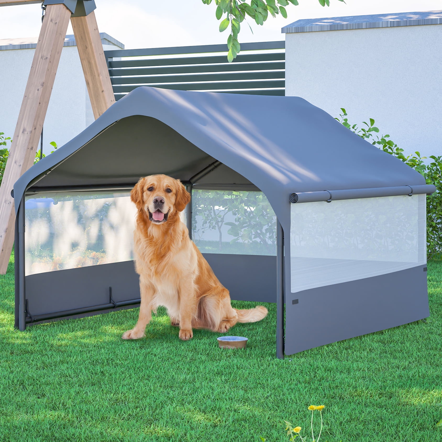 Dog Shade Shelter Portable Outdoor Pet Tent Water Resistant Dog House ...
