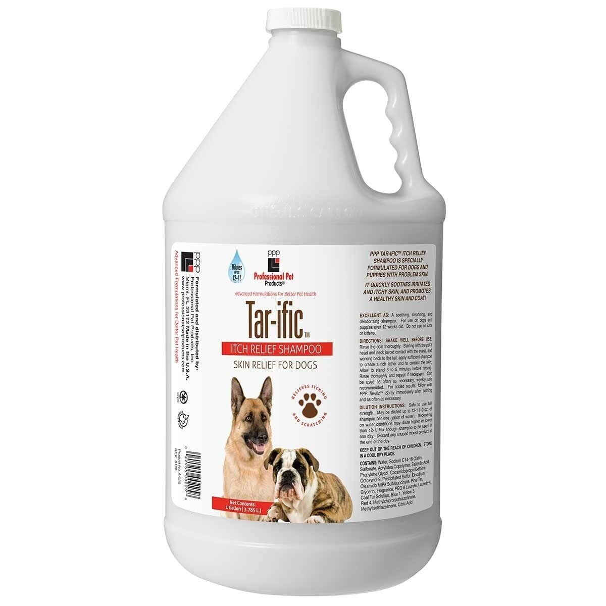 Dog Shampoo Tar Based Skin Soothing Relieves Odor Flaking Crusting and ...