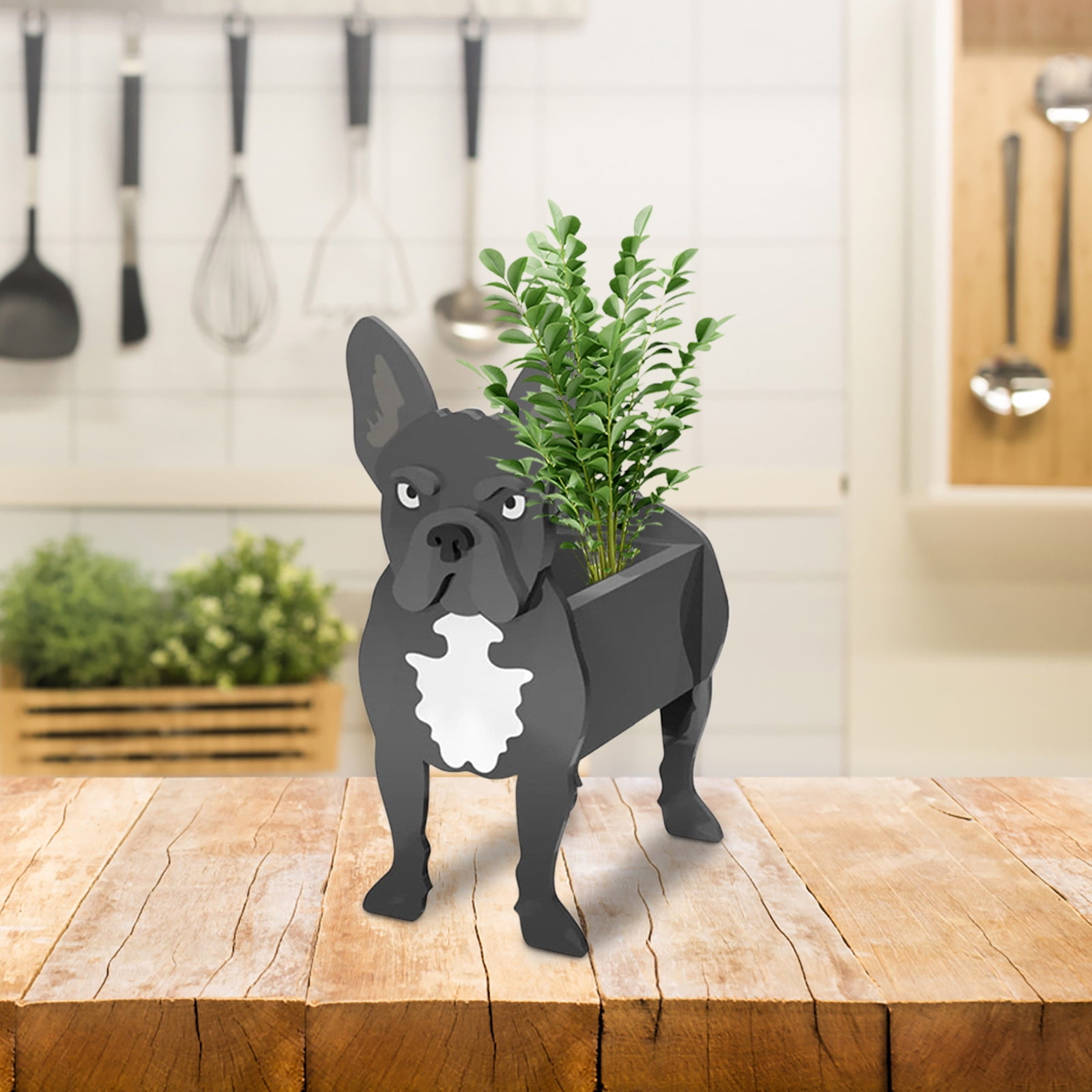 Dog-Shaped Flower Pot - PVC Planter for Succulents & Plants, Detachable ...