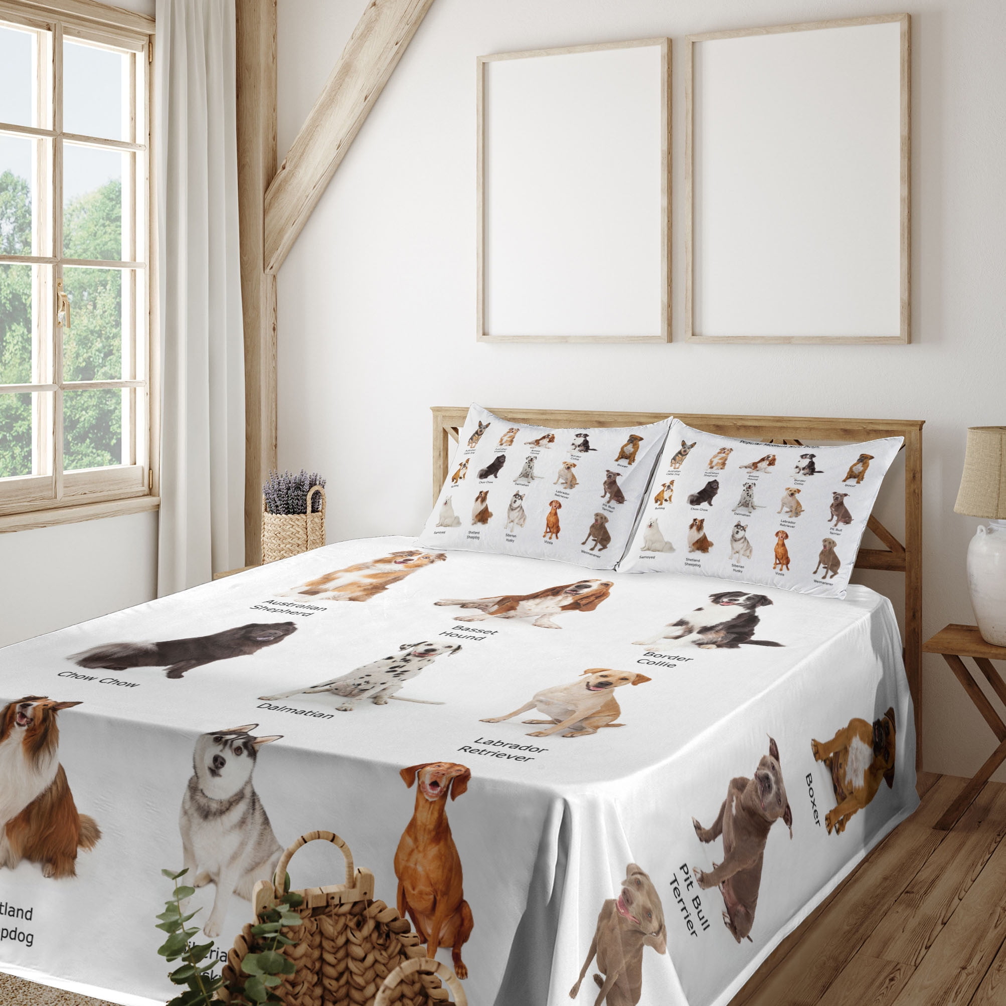 Dog Sheet Set, Group Different Puppy Breeds Family Type Species ...