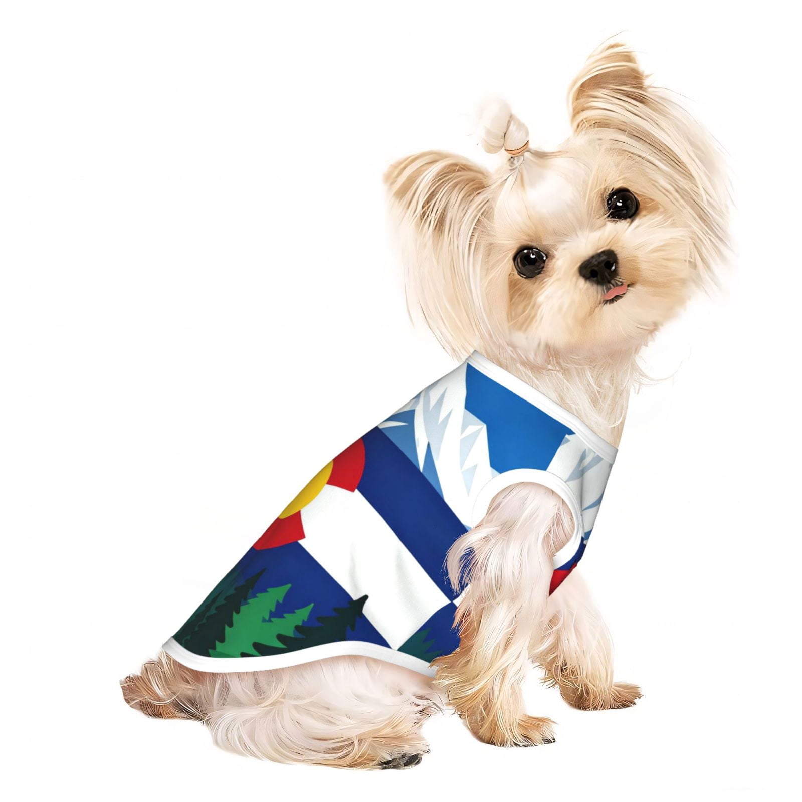 Dog Shirt for Small Dogs & Cats, Colorado Flag Print Puppy Clothes ...